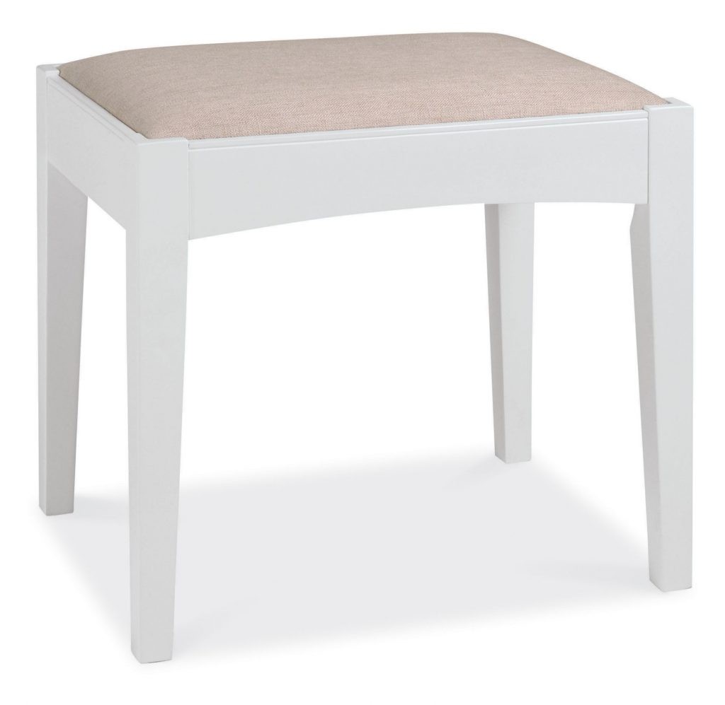 Hampstead White Dressing Table Stool - Morgan Doyles