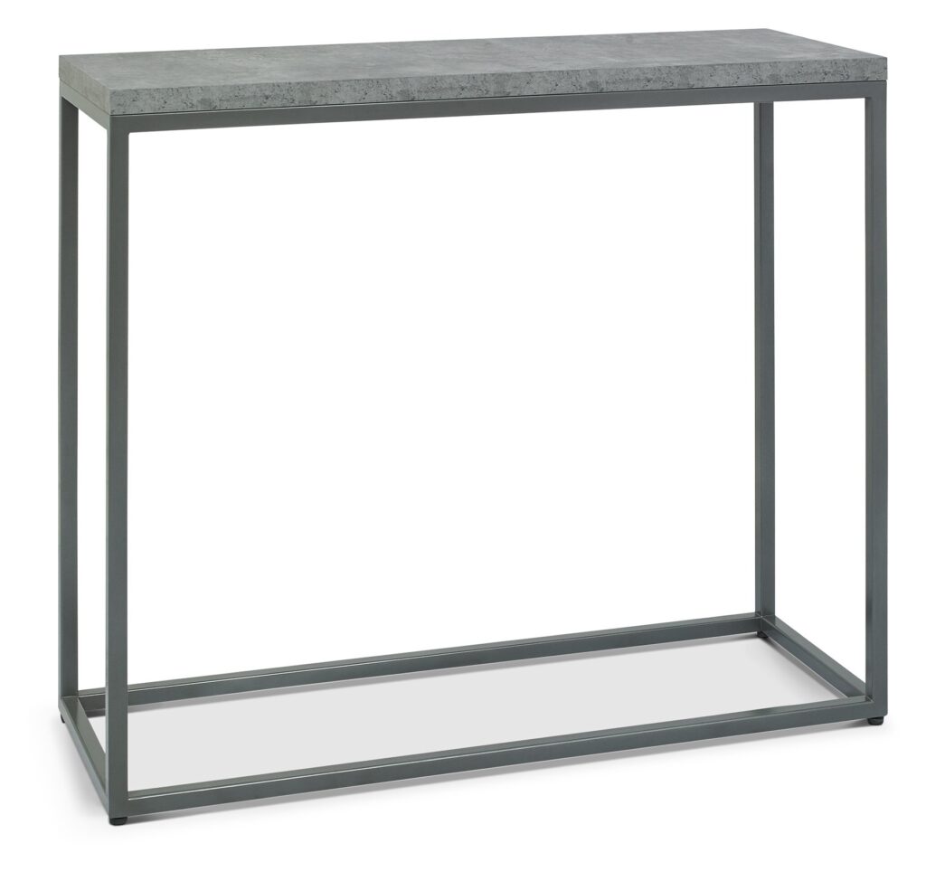 Renzo Zinc & Dark Grey Narrow Console Table - Morgan Doyles