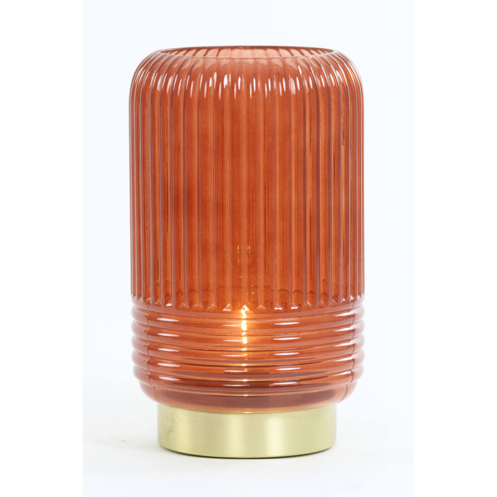 Lipa Table Lamp | Red Glass | Brown Glass | Vibrant Home Lighting ...