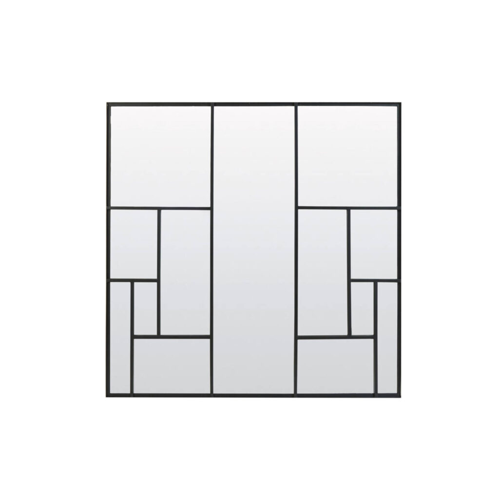 Refar Mirror 120x120cm | Large Matt Black Framed Wall Mirror - Morgan ...