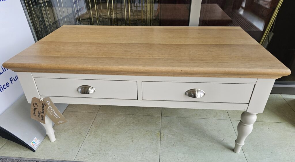 Hampstead Soft Grey & Pale Oak Coffee Table - Morgan Doyles